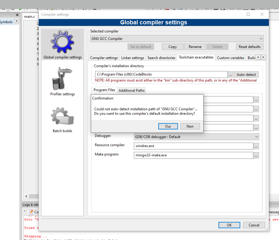 Résolu Installation Codeblocks Probleme Console Affichage La Console Ne Saffiche Pas Msg D